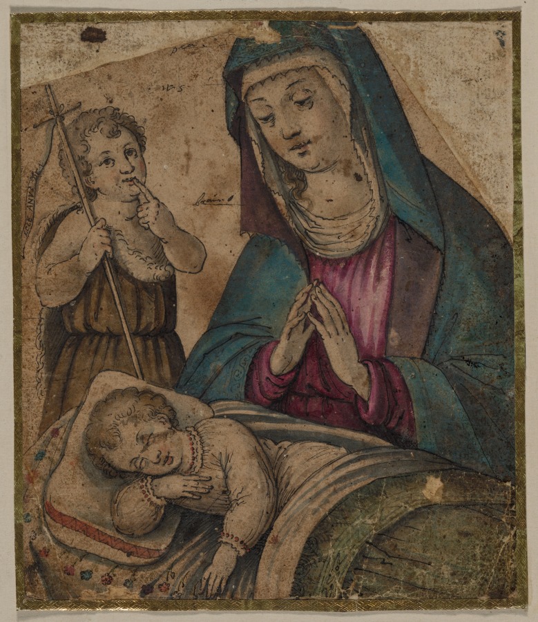Virgin and Child with Saint John (recto) - 1500s : r/artdaily